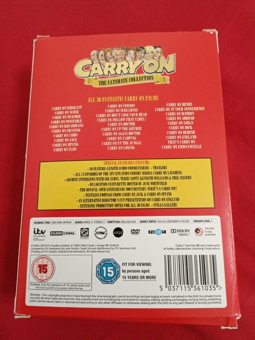 Rare imported Carry On The Ultimate Collection All 30 Fantastic Carry ...
