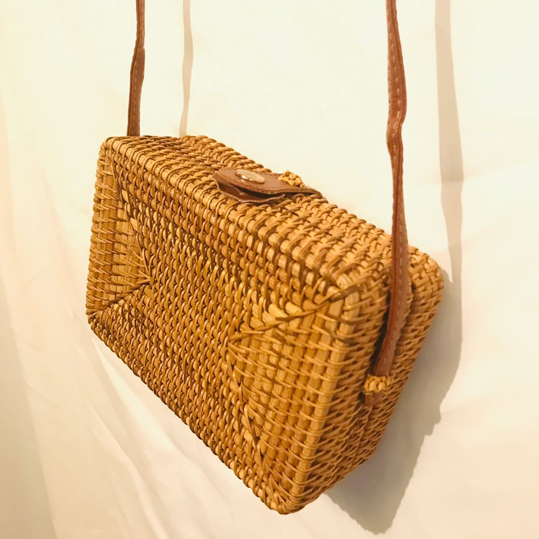 Rattan crossbody bag, Women's Fashion, Bags & Wallets, Cross-body Bags ...