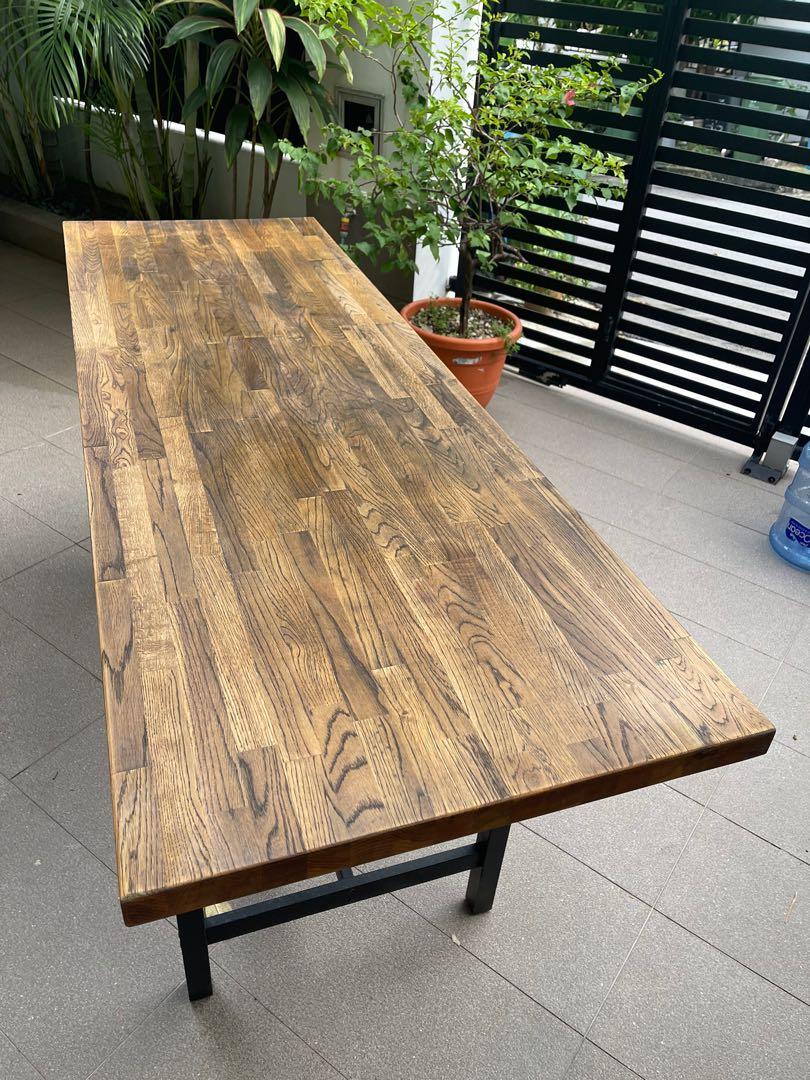 Solid Timber High Table, Furniture & Home Living, Furniture, Tables ...