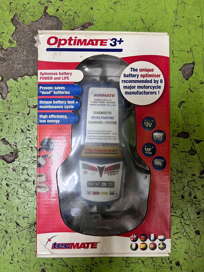 TecMate OptiMate 3+ Battery Charger and Maintainer, Car Accessories ...