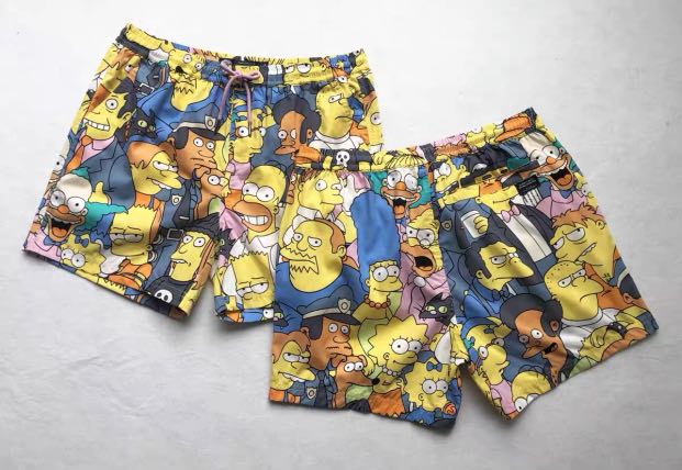 The Simpsons Shorts, Men's Fashion, Bottoms, Swim Trunks & Board Shorts ...