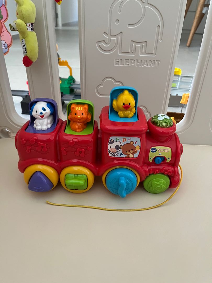 VTech Roll & Surprise Animal Train Red, Babies & Kids, Infant Playtime ...