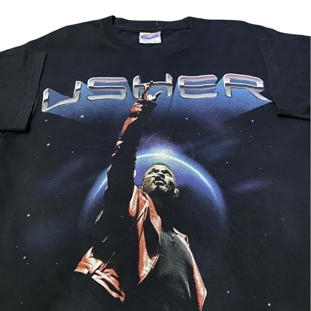 vtg y2k usher tour, Men's Fashion, Tops & Sets on Carousell