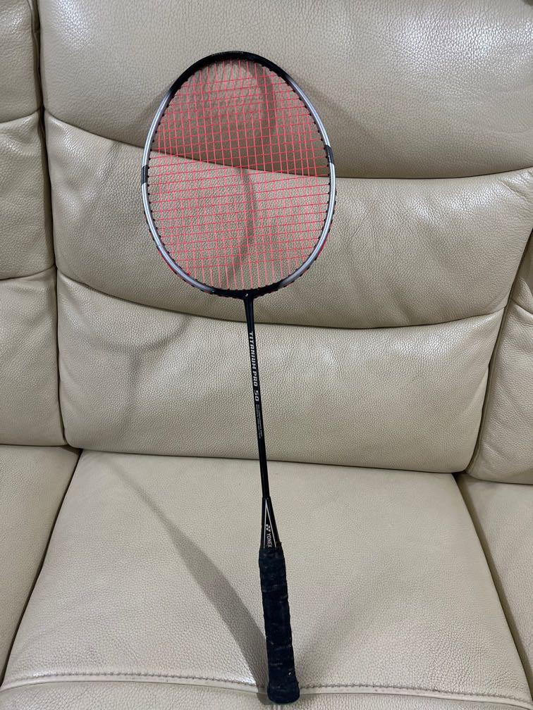 Yonex Badminton Racket Titanium Pro 50, Sports Equipment, Sports ...