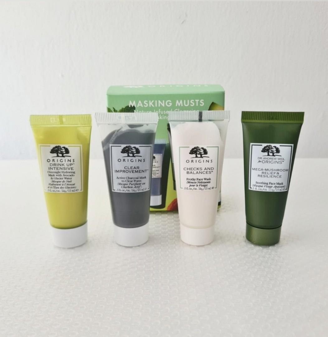 4pc Origins Set 15ml Travel Size Miniatures Sample Clear Improvement ...