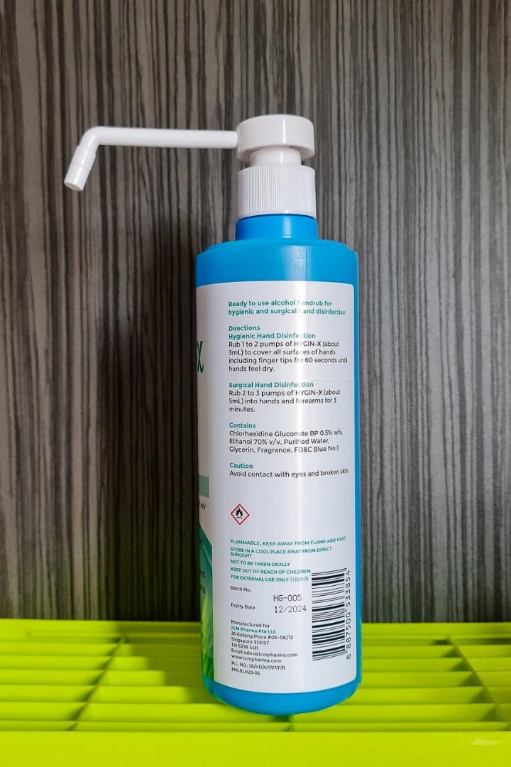 ** NEW ** HYGIN-X ANTISEPTIC HANDRUB / HAND SANITISER BY ICM PHARMA ...