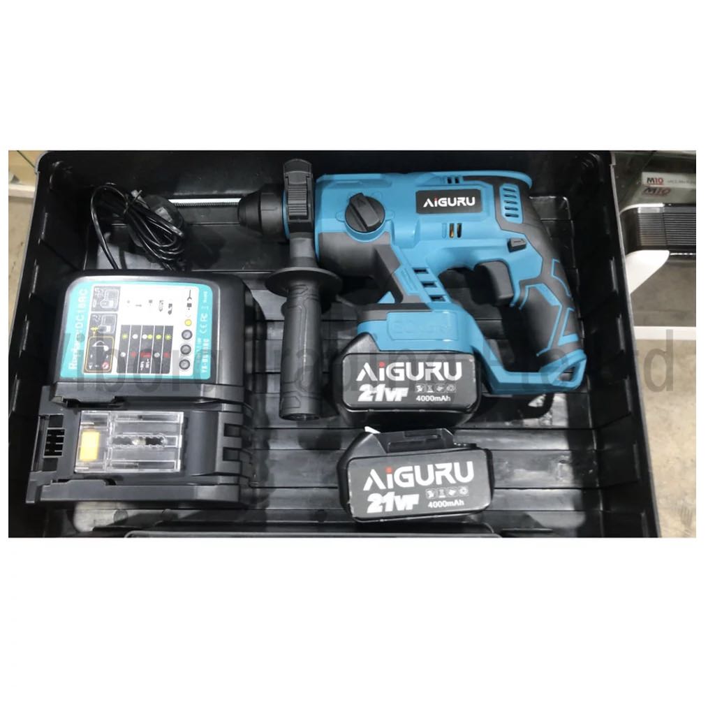 Aiguru 21VF 4000 mAh Cordless Rotary Hammer [Power Tools], Furniture ...