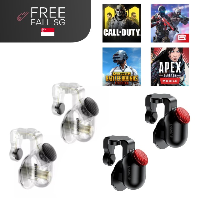 Baseus mobile gaming triggers for mobile FPS Games (Black), Video ...