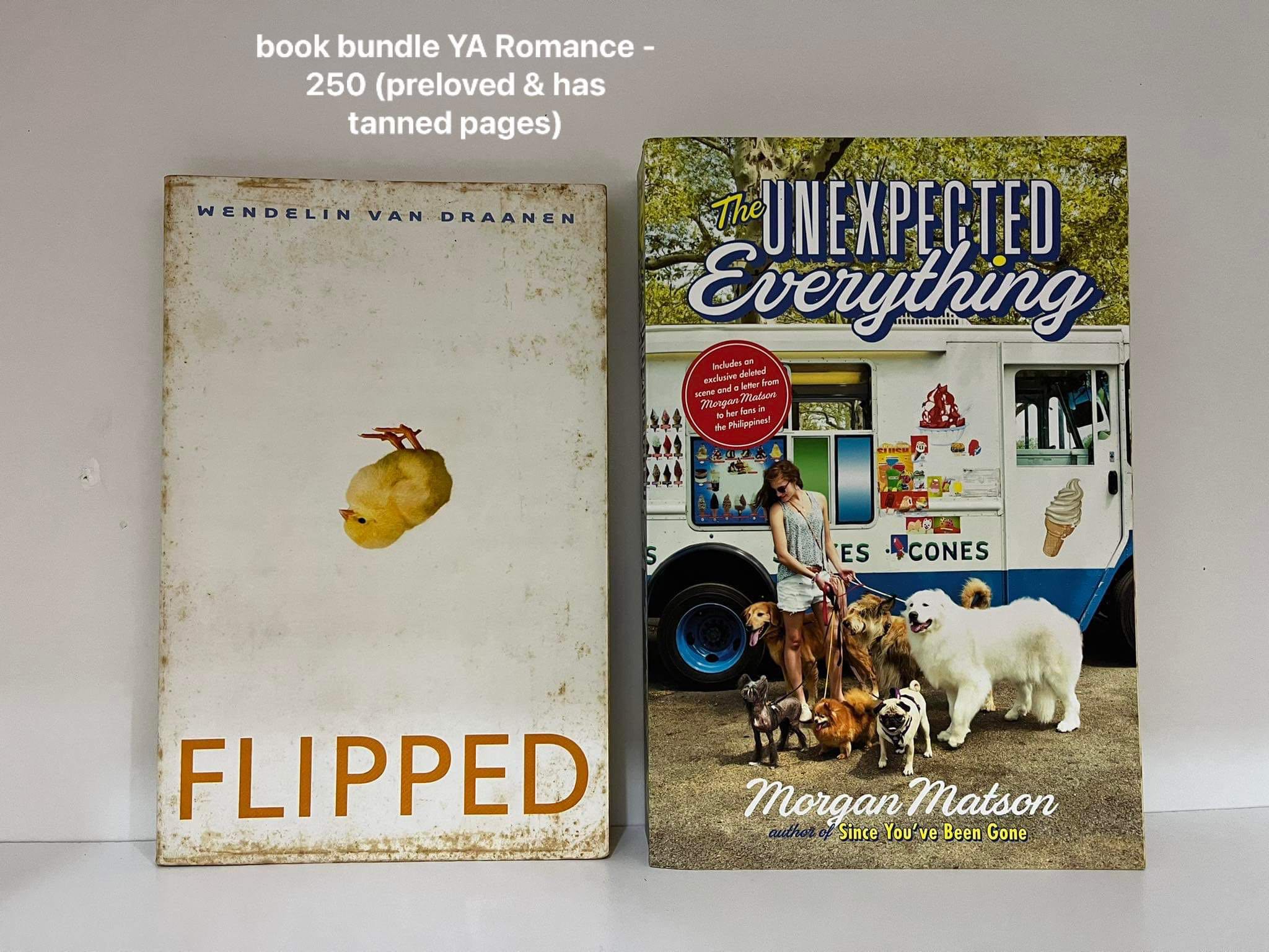 Book bundle! Flipped + The unexpected everything, Hobbies & Toys, Books ...