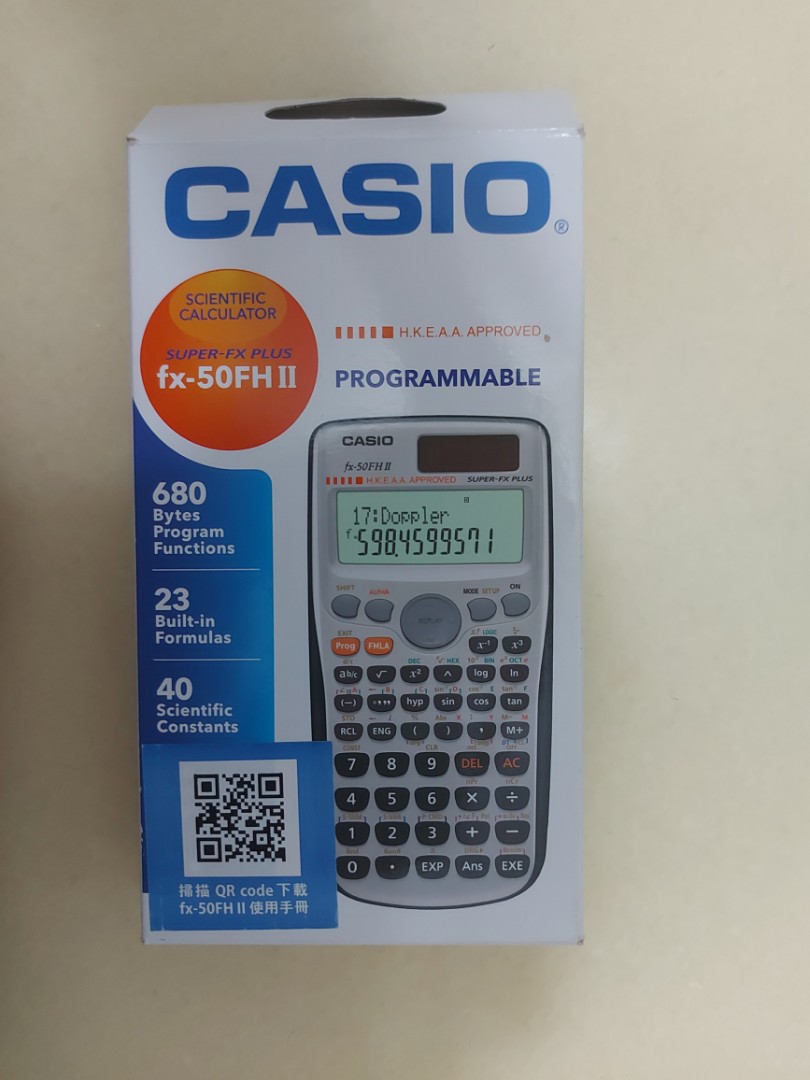 Casio 計數機 fx-50FH II (DSE專用), 興趣及遊戲, 手作＆自家設計, 文具 - Carousell