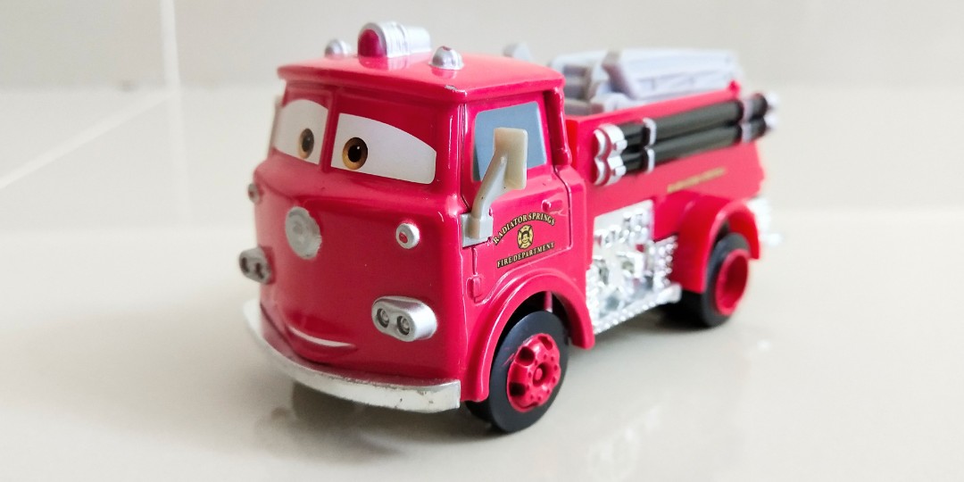 Disney Pixar CARS RED Fire Truck Unplayed with paint chips on Carousell