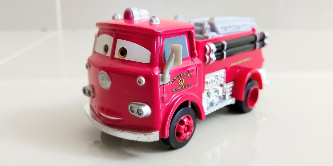 Disney Pixar CARS RED Fire Truck Unplayed with paint chips on Carousell