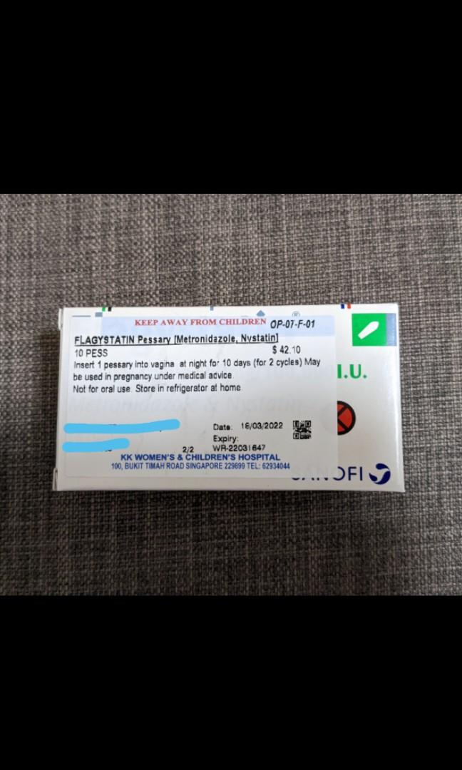 Flagystatin Pessary Vaginal Ovule 500mg 10 Pess, Beauty & Personal Care ...