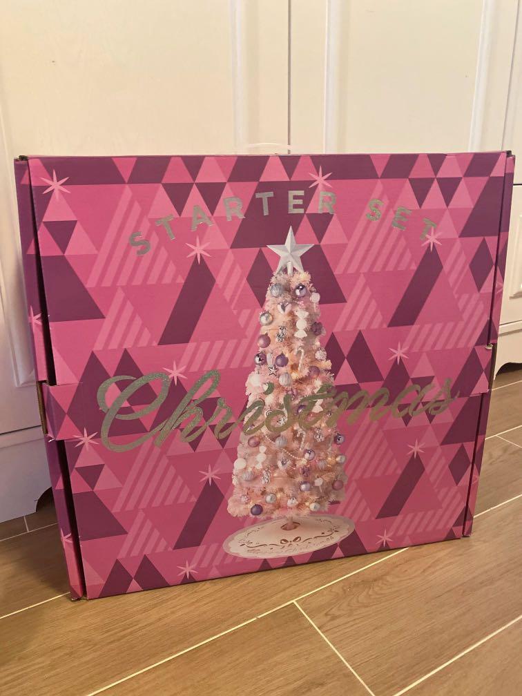 Frac Frac Pink Christmas Tree, 傢俬＆家居, 家居裝飾, 人工植物盆栽 - Carousell