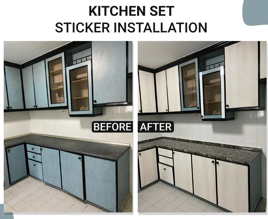 INFEEL Kitchen Cabinet Laminate / Kitchen Top Sticker / Kitchen Set ...