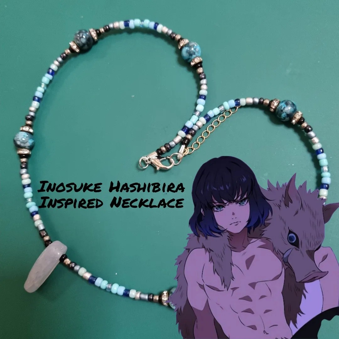 Inosuke Hashibira Inspired Necklace Demon Slayer, Hobbies & Toys ...