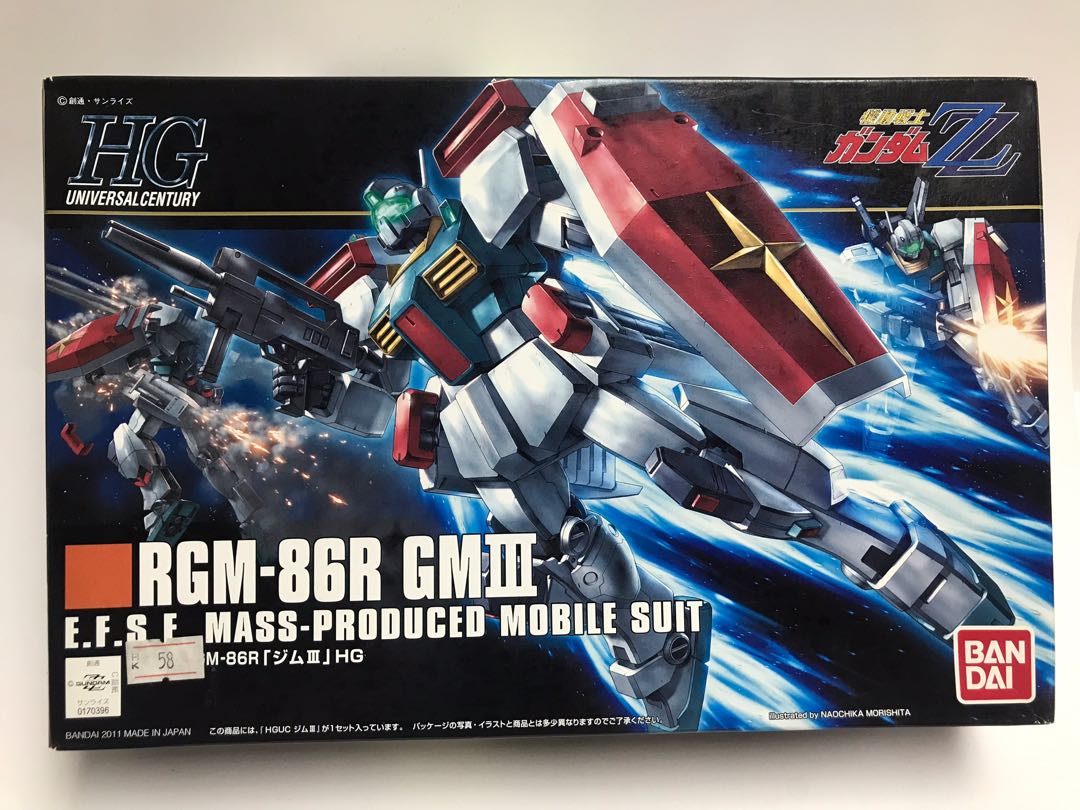 J Gundam 模型 hguc gm III 吉娒3, 興趣及遊戲, 玩具 & 遊戲類 - Carousell