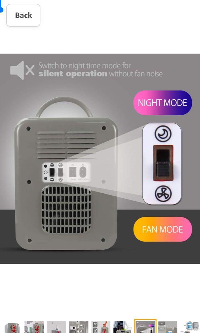 Koolatron Coca Cola Diet Coke White Mini Fridge 4 Liter/6 Can Portable ...