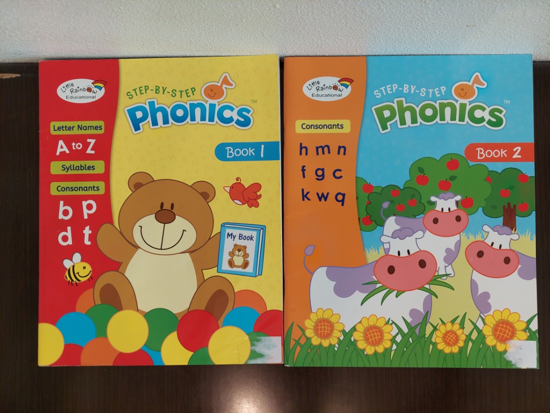Little Rainbow Step-by Step Phonics Level 1 Book 1 & 2, 興趣及遊戲, 書本 & 文具 ...