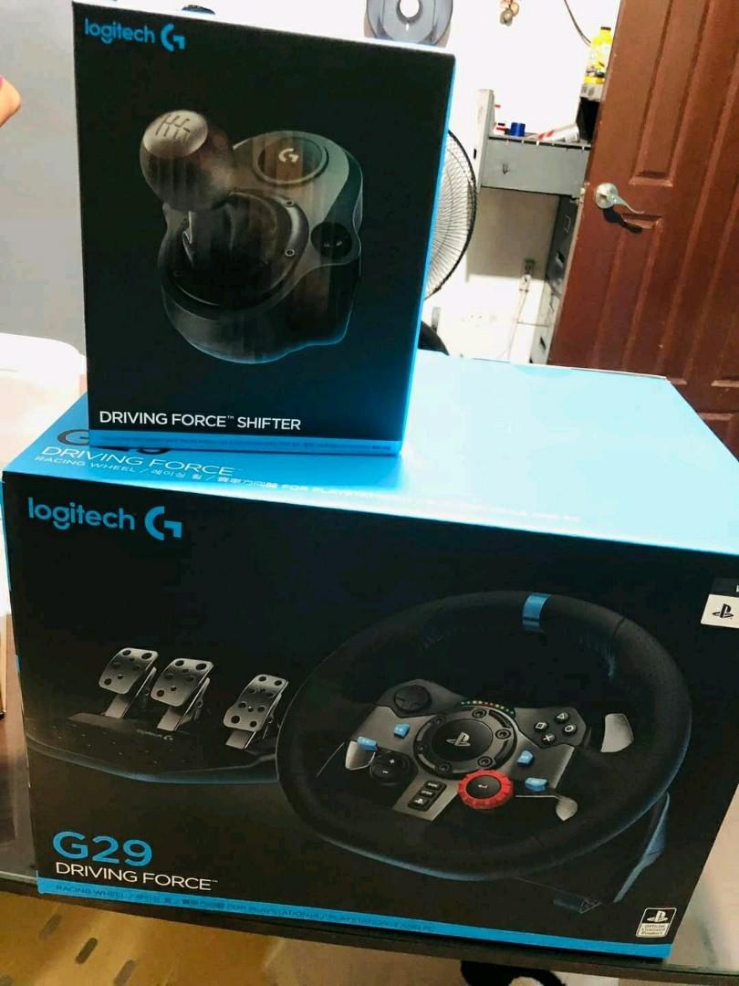 LOGITECH G29 DRIVING FORCE RACING WHEEL WITH SHIFTER, Video Gaming ...