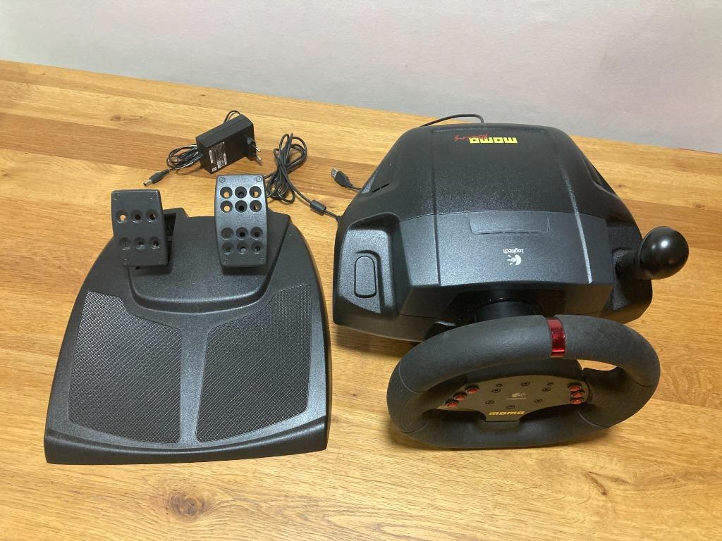 LOGITECH MOMO RACING FORCE feedback steering wheel, Computers & Tech ...