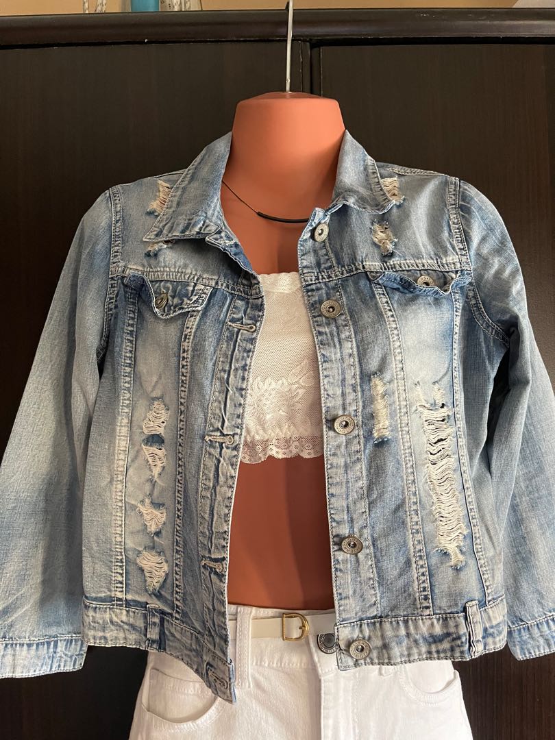 Maong jacket, Women's Fashion, Coats, Jackets and Outerwear on Carousell