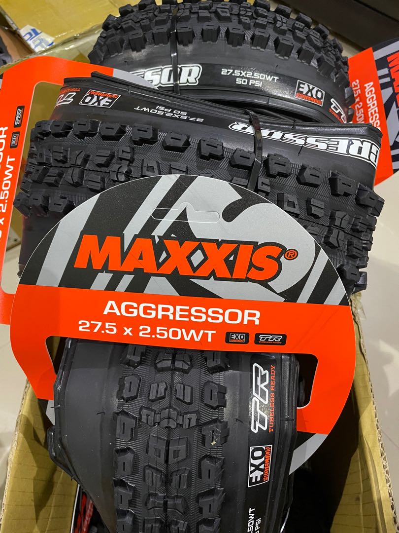 Maxxis Aggressor 27.5 x 2.5 (EXO-TR), Sports Equipment, Bicycles & Parts, Parts & Accessories on ...