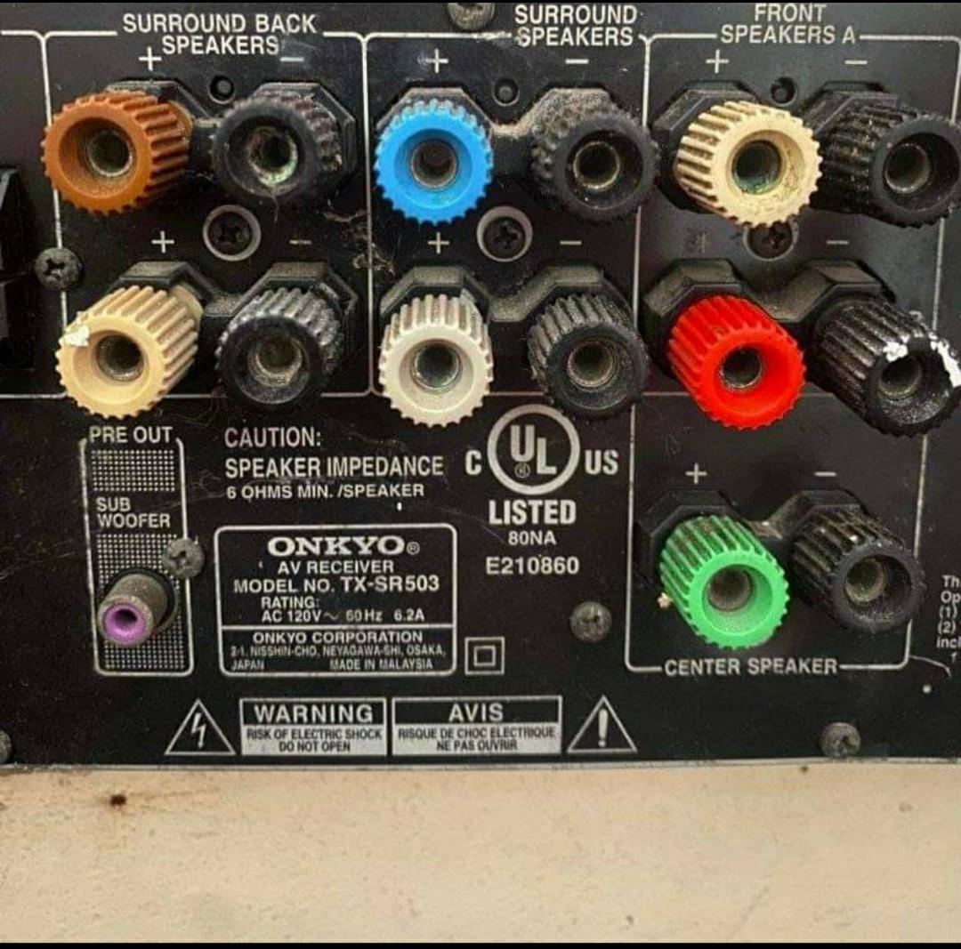 Onkyo TX SR-503 7.1 Channel AV Receiver, Audio, Soundbars, Speakers ...