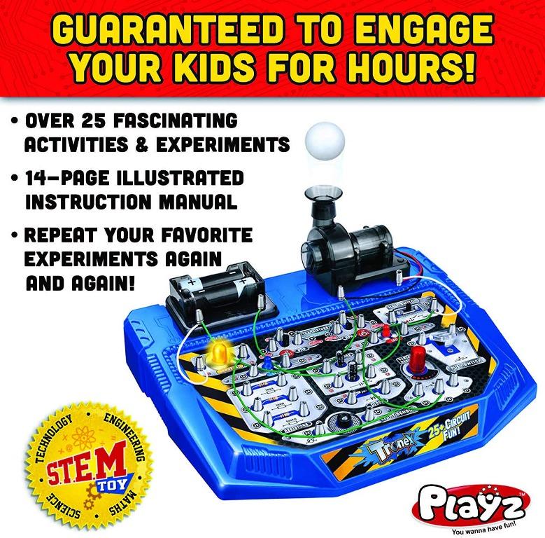 Playz Electrical Circuit Board Engineering Kit for Kids with 25+ STEM ...