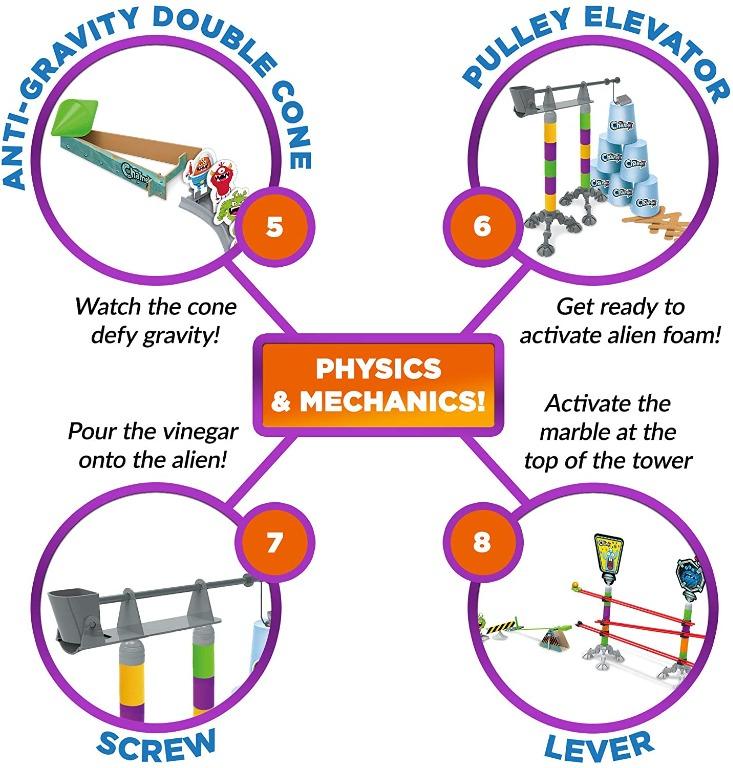 Playz Skylab Adventure Monster Chain Reactions Marble Run Science Kit ...