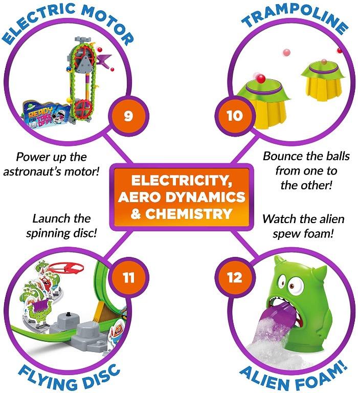 Playz Skylab Adventure Monster Chain Reactions Marble Run Science Kit ...