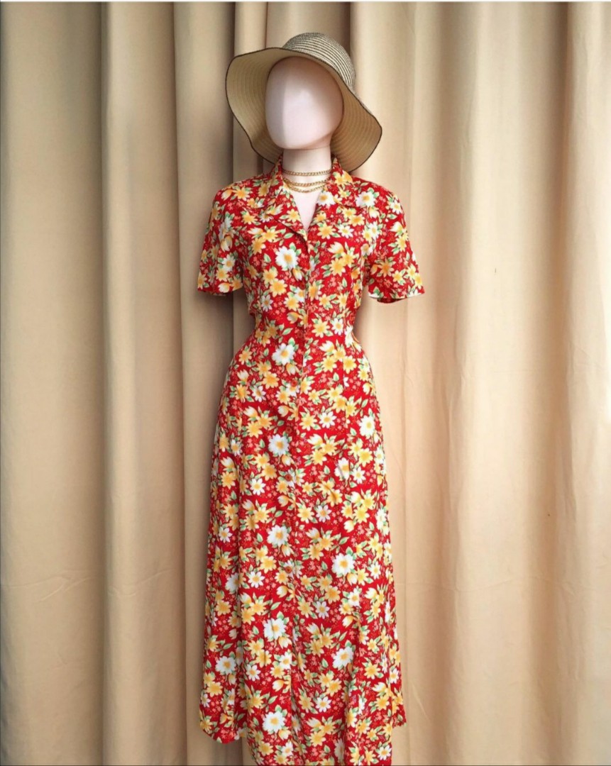 Pretty cute korean Maxi dress, Women's Fashion, Dresses & Sets, Dresses ...