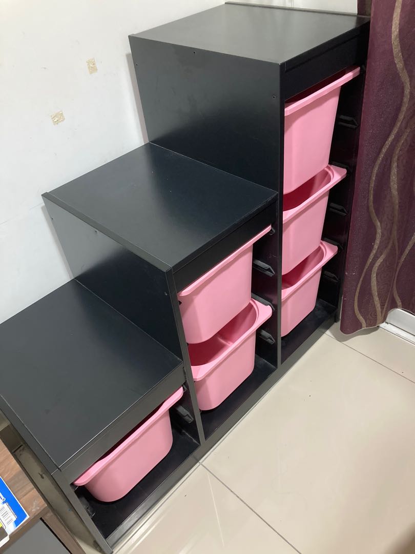 Rak Simpan Barang TROFAST IKEA Black, Furniture & Home Living ...