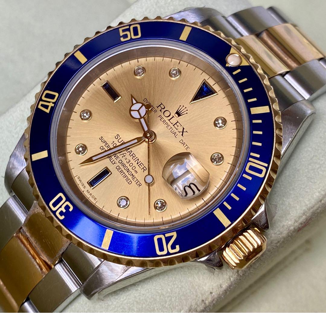 Rare 2007 Submariner Bluesy Serti Dial, Luxury, Watches on Carousell
