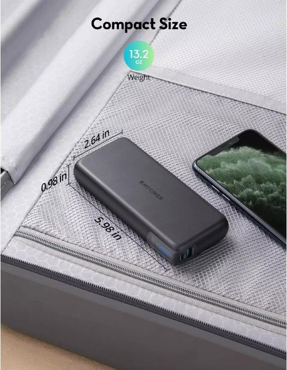 RAVPower PD Pioneer Power Bank 30000mAh/15000mAh/20000mAh 90W/30/60 2 ...