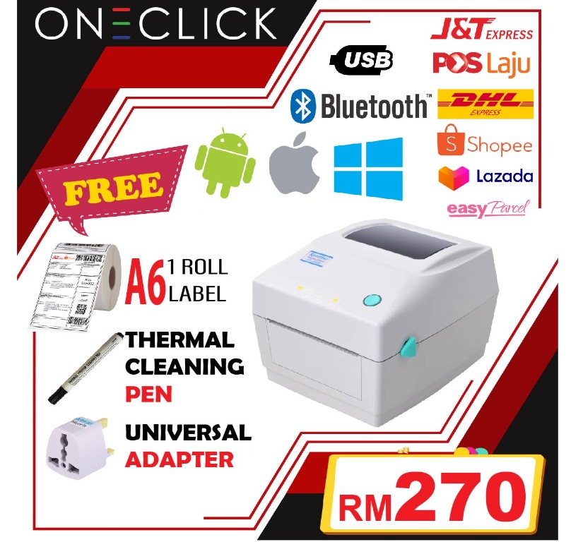 🔥Ready Stock🔥 X-printer XP-460B A6 Label Thermal Printer Label Barcode ...