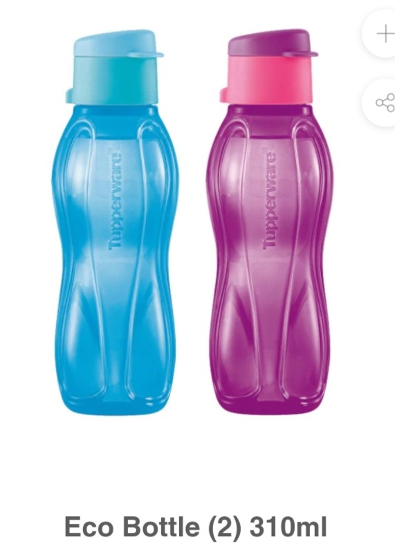 Tupperware Eco Bottle (310ml) - Blue only, Furniture & Home Living ...