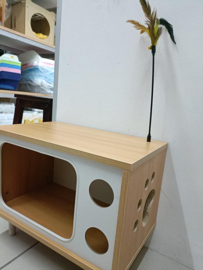 Tv Pet House Cat House TV Console Television Cat House Cat nest, Pet ...