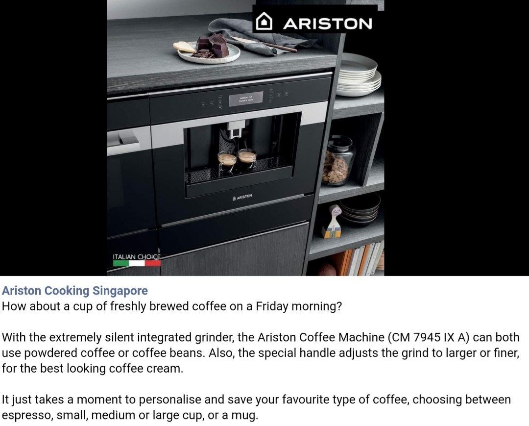 Used Ariston Coffee Machine for Sale, TV & Home Appliances, Kitchen ...