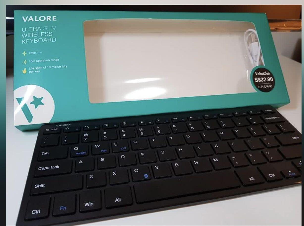 Valore Ultra Slim Wireless Keyboard, Computers & Tech, Parts ...