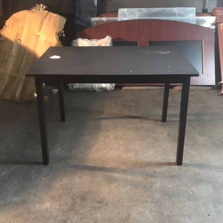 Wooden Table Black Colour / Meja Kayu Warna Hitam, Furniture & Home ...