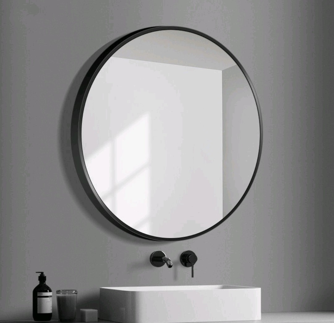 50cm Round Mirror, Furniture & Home Living, Home Decor, Mirrors on ...