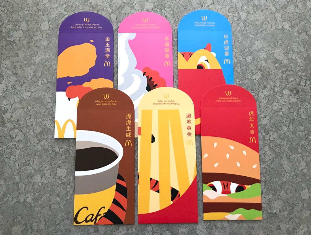 6pcs 2022 McD red packet / ang pow pao, Hobbies & Toys, Stationery ...