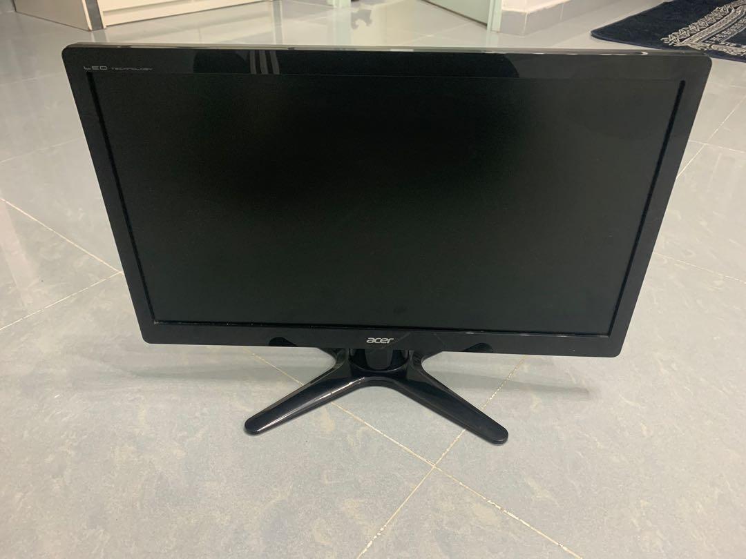 Acer G206HQL Monitor, 電腦＆科技, 電腦周邊及配件, 電子屏幕 - Carousell