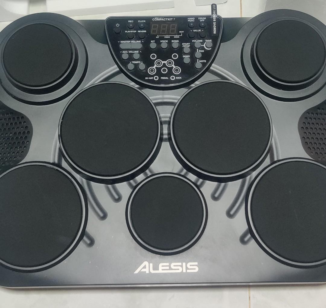ALESIS Compactkit 7 tabletop electronic drum kit, Hobbies & Toys, Music ...