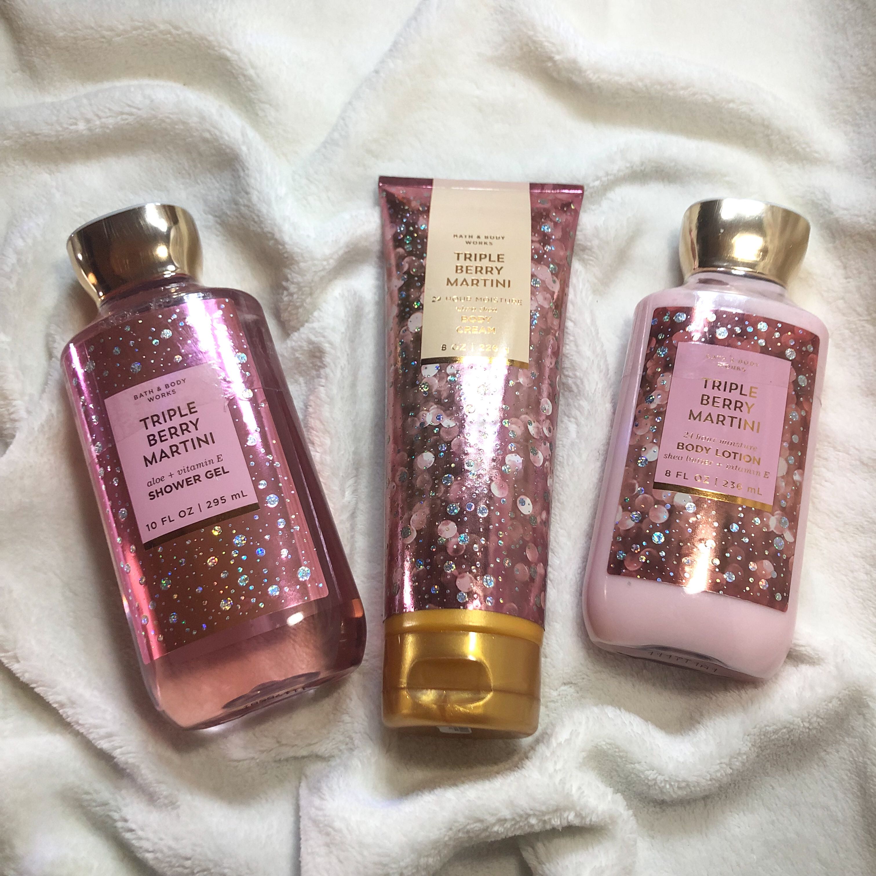 Authentic Bath & Body Works - TRIPLE BERRY MARTINI set, Beauty ...