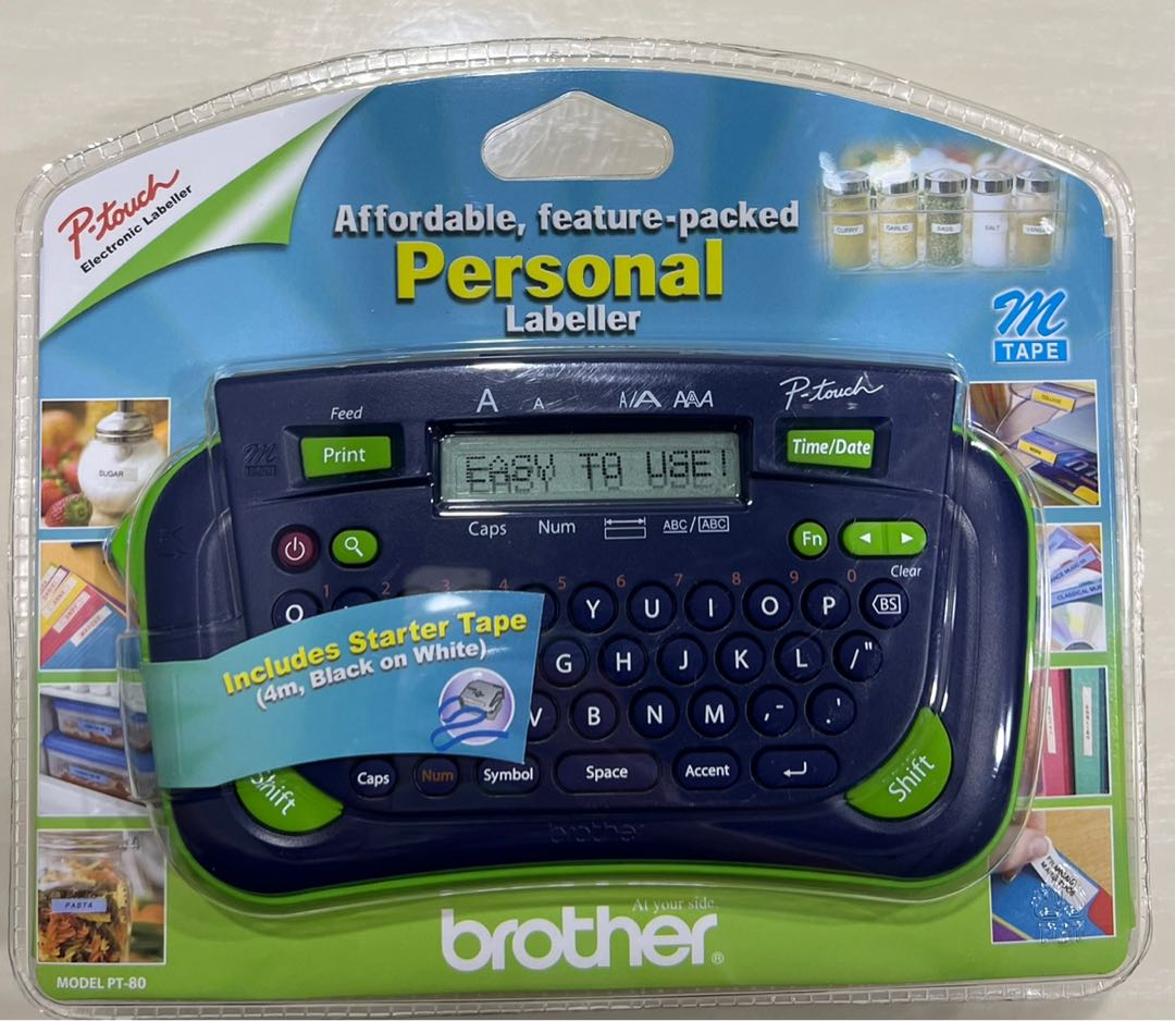 BN Brother P-touch Electronic Labeller PT-80, Hobbies & Toys ...