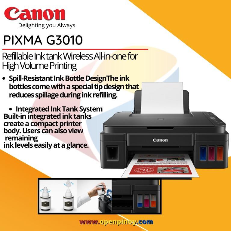 Brand new : Canon PIXMA G3010 All-In-One Ink Tank Color Wireless ...