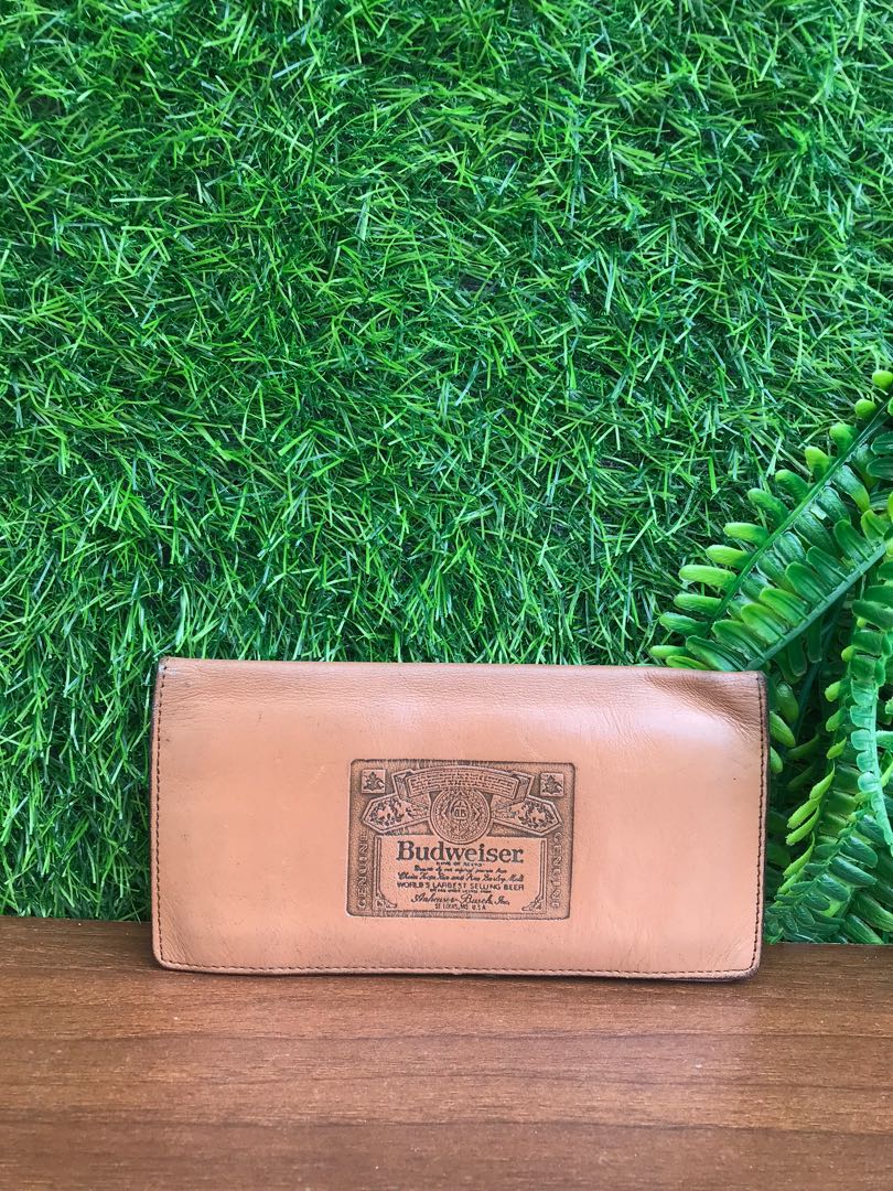 Vintage Budweiser Leather Wallet, Women's Fashion, Bags & Wallets ...