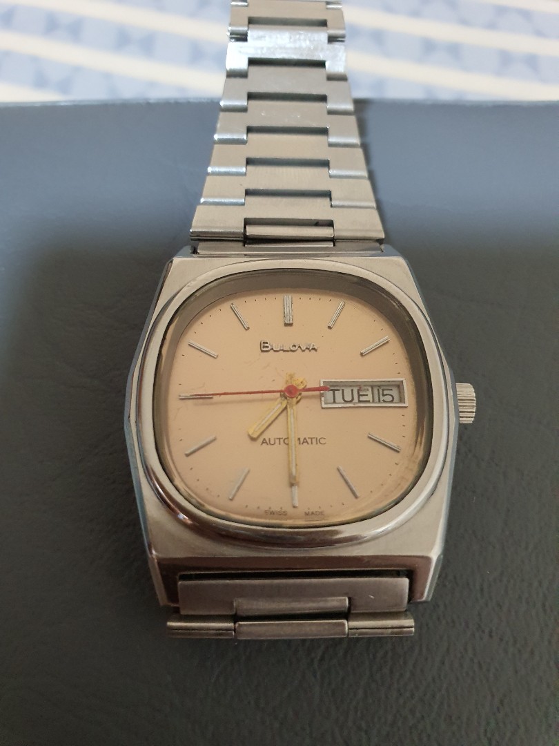 Bulova salmon dial watch, Men's Fashion, Watches & Accessories, Watches ...